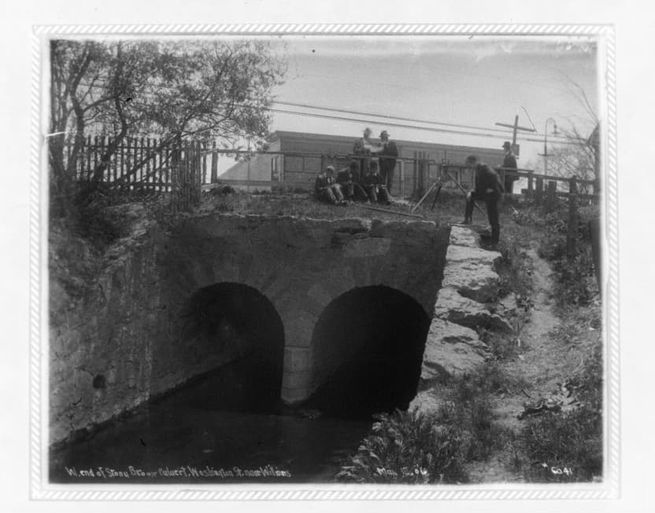 W. end of Stony Brook culvert Washington St. near Williams | Historic ...