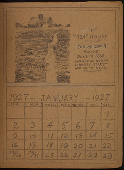 Nantucket calendar for the year 1927 | Historic New England