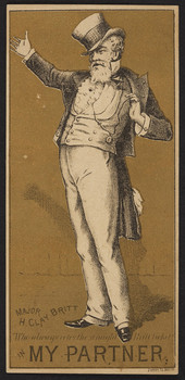 Trade card for My partner, drama, Maj. H. Clay Britt character ...