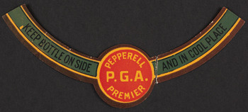 Label for Pepperell P.G.A. Premier, Pepperell Spring Water Company ...