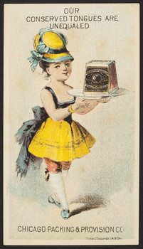 Trade card for Chicago Packing & Provision Co., beef, pork, lard, hams ...