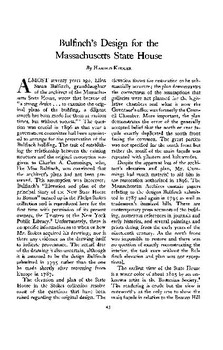 Bulfinch's Design for the Massachusetts State House | Historic New England