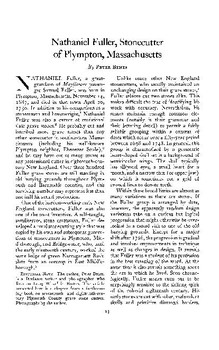 Nathaniel Fuller, Stonecutter of Plympton, Massachusetts | Historic New ...