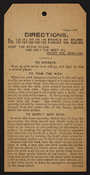Directions for the Puritan Oil Heater, The Cleveland Foundry Co ...