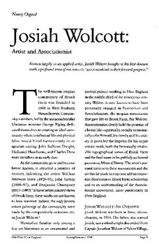 Josiah Wolcott : Artists and Associationist | Historic New England