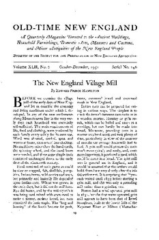 The New England Village Mill | Historic New England