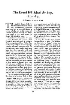 The Round Hill School for Boys, 1825-1833 | Historic New England