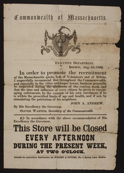 Civil War recruitment poster | Historic New England