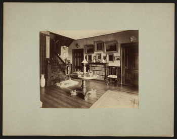 Interior view of reception hall, possibly the Codman family house, West ...