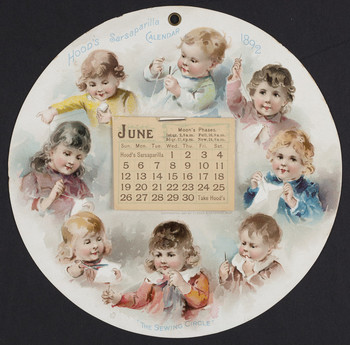 Hood's Sarsaparilla calendar, C.I. Hood & Co., Lowell, Mass., 1891 ...