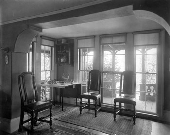 Interior view of Pickering House, dining room tea service, Salem, Mass ...