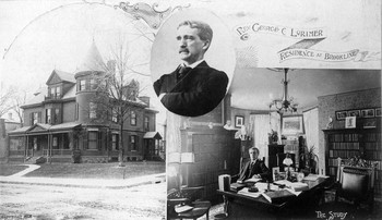 George C. Lorimer House, Brookline, Mass., Study/Exterior View ...