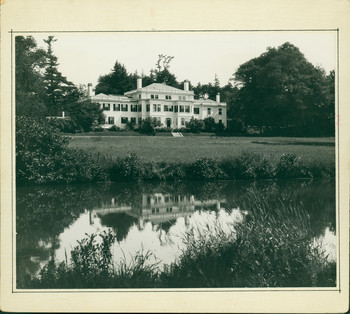 Exterior view of Lyman Estate, Waltham, Mass., from across grounds and ...