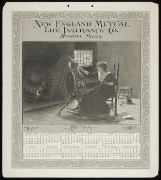 Calendar for New England Mutual Life Insurance Co., Post Office Square ...