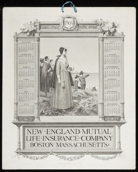 Calendar for New England Mutual Life Insurance Co., Post Office Square ...