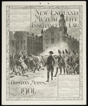 Calendar for New England Mutual Life Insurance Co., Post Office Square ...