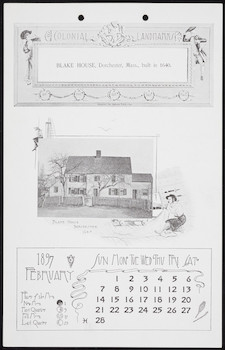Colonial landmarks of the old Bay State, calendar 1897, Souvenir ...