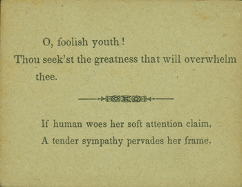 Back of game card 34 from "Characteristics; An Original Game by a Lady ...