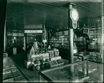 Interior view of the C.W. Watts Store, Shrewsbury, Mass., undated ...