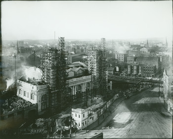 Exterior view of the new Union Station, Worcester, Mass., Nov. 16, 1910 ...