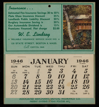 Calendar for Associated Merchants Mutual Insurance Co., location ...