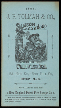 J.P. Tolman & Co., Samson Cordage, solid braided window sash cord., 164 ...