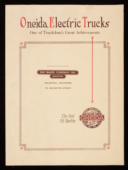 Oneida Electric Trucks, Oneida Motor Truck Co., Green Bay, Wisconsin ...