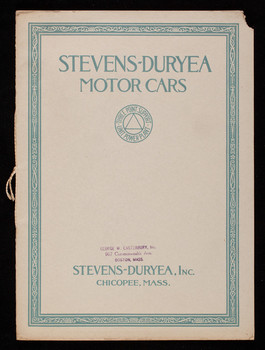 Stevens-Duryea Motor Cars, three point support unit power plant ...