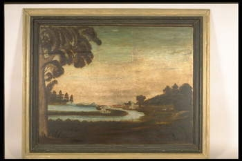 Overmantel Landscape Painting | Historic New England