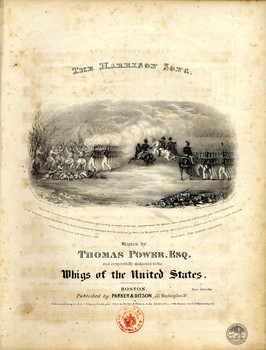 "The Harrison Song", sheet music, undated | Historic New England