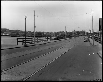East Boston: Meridian Street. Bridge; Chelsea 'Skyline,' waterfront ...