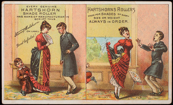 Trade card, Hartshorn Shade Rollers, 486 Broadway, New York, New York ...