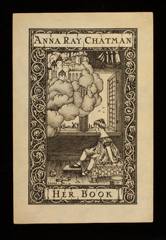 Bookplate for Anna Ray Chatman, her book, engraved by F.G. Hall ...