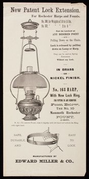 Circular, new patent lock extension for Rochester Harps and Founts ...