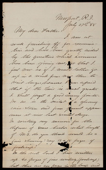 Thomas Lincoln Casey, Jr. to Thomas Lincoln Casey, July 27, 1888 ...