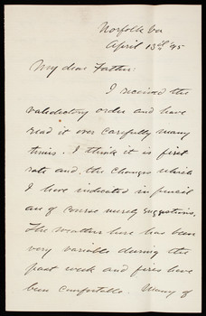 Thomas Lincoln Casey, Jr. to Thomas Lincoln Casey, April 13, 1895 ...