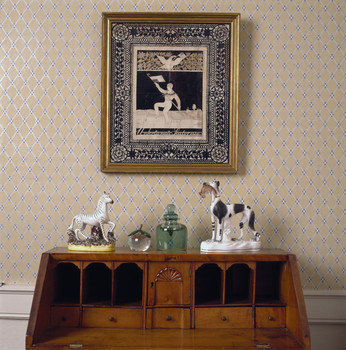 Northeast chamber desk and picture, Hamilton House, South Berwick ...