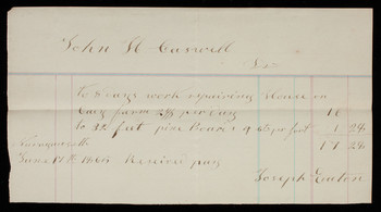 Joseph Eaton to John H. Caswell, June 17, 1865 | Historic New England