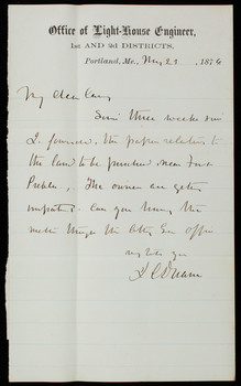 General [James C.] Duane to Thomas Lincoln Casey, May 23, 1876 ...