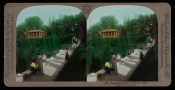 Stereograph, Hunnewell's gardens, Hunnewell Estate, Wellesley, Mass ...