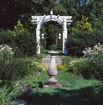Sundial and gazebo, Hamilton House, South Berwick, Maine | Historic New ...
