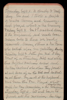 Thomas Lincoln Casey Notebook, June 1892-September 1892, 85, Thursday ...