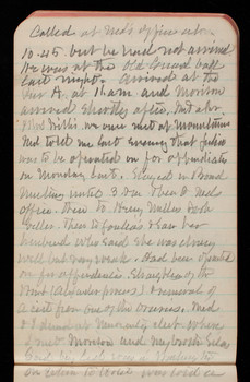 Thomas Lincoln Casey Notebook, August 1895-January 1896, 125, called at ...