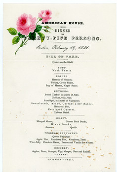 Menus | Historic New England
