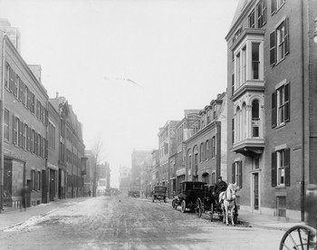 View of Chestnut Street, Boston, Mass., undated | Historic New England