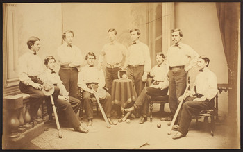 Group portrait of the Lowell Baseball Club of Boston, 1865 | Historic ...