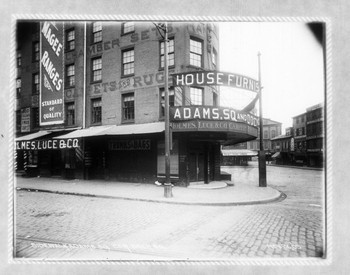 Sidewalk Adams Square, corner Dock Square, sec.8, Boston, Mass ...