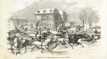 Sleigh Racing on the Neck, Boston, Massachusetts | Historic New England