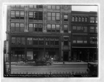 Beginning work in front of Arlington Building for Arlington St. Station ...