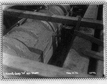 Everett Shops 30 inch sewer pipe | Historic New England